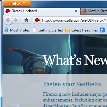 Firefox 4 Beta 7 clip of upper-left corner